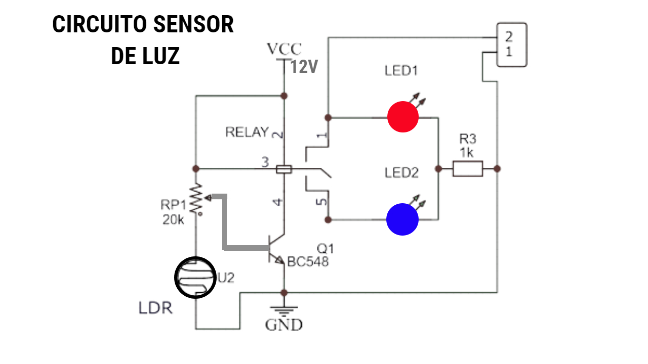 Circuito sensor con relé 12v - Electrónica Ocio
